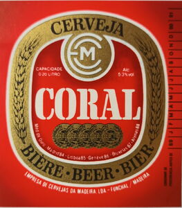 Etiqueta de Bebida: Coral Cerveja (Empresa de Cervejas da Madeira ...