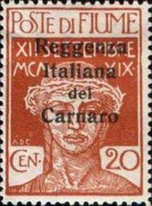 Stamp: Overprint "Reggenza Italiana del Carnaro" (Fiume(Overprints ...