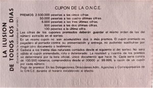 Billet de loterie: Ecología. Desertificación (ONCE, Espagne(1991 - 05 ...