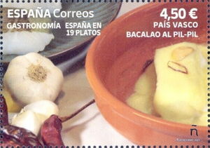 Sello: Basque Country - Bacalao al Pil-Pil (Salt Cod in Pil-Pil ...