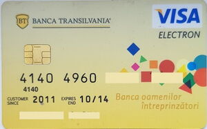 Bank Card: Design (Banca Transilvania, RomaniaCol:RO-VE-0060.17