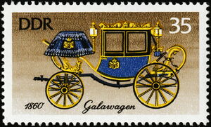 Stamp: Gala Carriage (c. 1860) (Germany, Democratic Republic (DDR ...