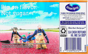 Drink Label: Ocean Spray Diet Cran-Mango (Ocean Spray Cranberries, Inc ...