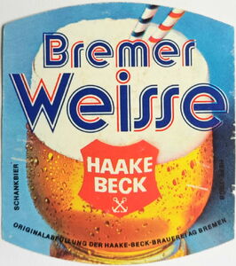 Drink Label: Haake-Beck Bremer Weisse (Haake-Beck Brauerei, Bremen ...