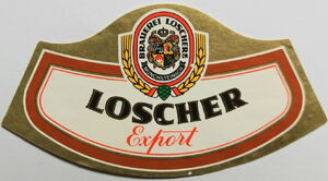 Drink Label: Loscher Export (Loscher GmbH & Co. KG, Germany, Federal ...