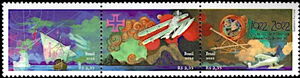 Stamp: First Flight Across South Atlantic, Centenary (Brazil(First ...