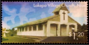 Stamp: Lakepa Village Church, Niue (Niue(A Tour of Niue: Scenic ...