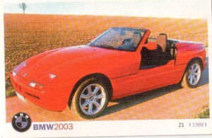 Pocket Calendar: Bmw Z1 (Russia(Cars) Col:RUS-2003-Car-034