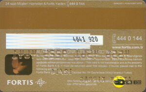 Bank Card: WORLD-Visa Gold (Fortis Bank, Türkiye (Turkey)Col:TR-VI-0093