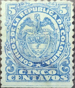 Stamp: Coat of Arms (Colombia(1890 Definitives: Coats of Arms) Mi:CO ...