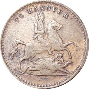 Token: Queen Victoria H.m.g.m. / To Hanover 1830 (United Kingdom of ...