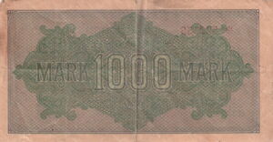 Banknote: 1,000 Mark (Germany(1922 3rd Issue - Reichsbanknote, Republic ...