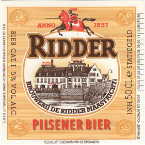 Drink Label: Ridder Pilsener Bier (Brouwerij De Ridder, NetherlandsCol ...