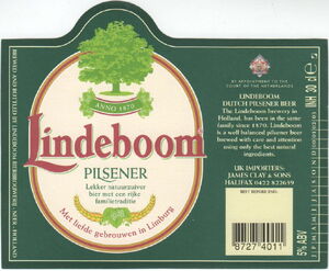 Drink Label: Lindeboom Pilsener (Lindeboom Bierbrouwerij ...