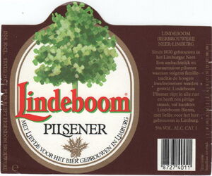 Drink Label: Lindeboom Pilsener '87 (Lindeboom Bierbrouwerij ...