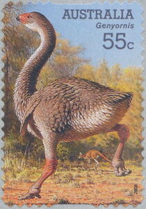 Stamp: Genyornis newtoni (Australia(Stamp Collecting Month: Megafauna ...