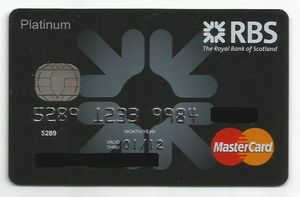 Bank Card: Platinum MasterCard (The Royal Bank of Scotland ...