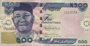 Banknote: 500 Naira (Nigeria(1984-2021 Issue) Wor:P-30k