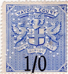 Stamp: Coat of Arms of the City of London (United Kingdom: Revenue ...