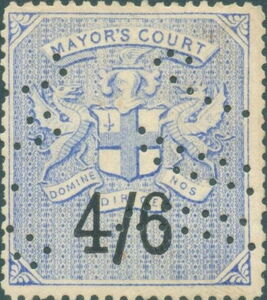 Stamp: Coat of Arms of the City of London (United Kingdom: Revenue ...