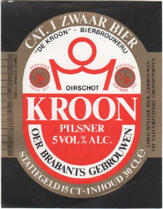 Drink Label: Kroon Pilsener (Bierbrouwerij De Kroon (Oirschot ...