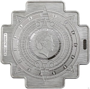 Moeda: 4 Dollars (Inca House of the Sun Maze) (Ilhas Salomão(Mythology)