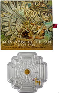 Moeda: 4 Dollars (Inca House of the Sun Maze) (Ilhas Salomão(Mythology)