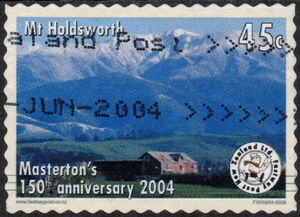 Stamp: 150th Anniversary of Masterton. Mount Holdsworth (New Zealand ...