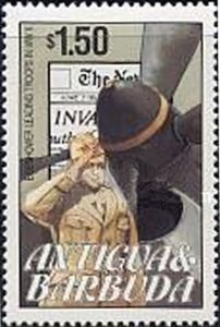 Stamp: America in WW2 (Dwight D. Eisenhower) (Antigua and Barbuda ...