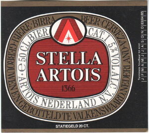 Drink Label: Stella Artois (Hengelo-Artois Nederland, NetherlandsCol:NL ...