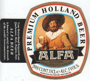 Drink Label: Alfa Premium Holland Beer (Alfa Bierbrouwerij ...