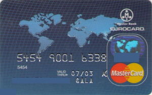 Bank Card: Map (Master Bank, RussiaCol:RU-MC-3060