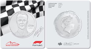 Coin: 5 Dollars (Formula 1 - Michael Schumacher) (Solomon Islands(2016 ...