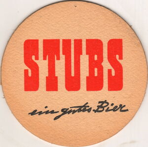 Beer Coaster: Stubs (Brauerei Schlösser (Radeberger Gruppe), Germany ...