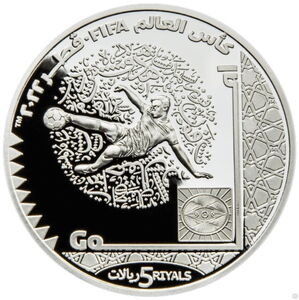 Coin: 5 Riyals (Goal) (Qatar(2022 - FIFA World Cup Qatar 2022™)