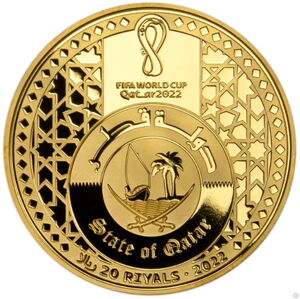 Coin: 20 Riyals (Trophy - Bullion) (Qatar(2022 - FIFA World Cup Qatar ...