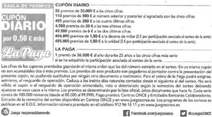 Lotterieschein: 10ª Jornada del Chamoiñón y Seta de Autol (ONCE ...