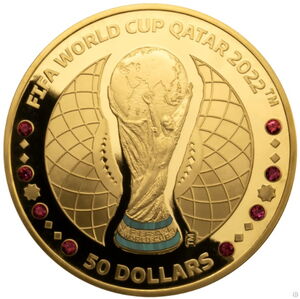 Moneda: 50 Dollars (Official Trophy - Crystal insert) (Islas Salomón ...