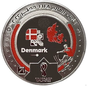 Moneda: Half Dollar (FIFA World Cup Qatar 2022 - Denmark) (Islas ...