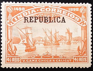 Stamp: Vasco da Gama (India, Portuguese(Vasco Da Gama) Mi:PT-IN 268,Sn ...