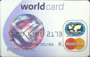 Bank Card: World Card (Yapi Kredi Bankasi, Türkiye (Turkey)Col:TR-MC ...