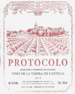 Drink Label: Protocolo - Vino de la Tierra de Castilla Red (Dominio de ...