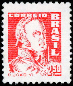 Stamp: King Joao VI of Portugal (1767-1826, reg. 1816-1822) (Brazil ...