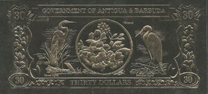 Banknote: 30 Dollars (Antigua and Barbuda(Collectors Series) Wor:CS-1a