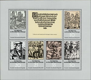 Stamp: 450th Anniversary of the German Peasants' War MS (Germany ...