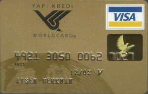 Bank Card: World Card (Yapi Kredi Bankasi, Türkiye (Turkey)Col:TR-VI ...