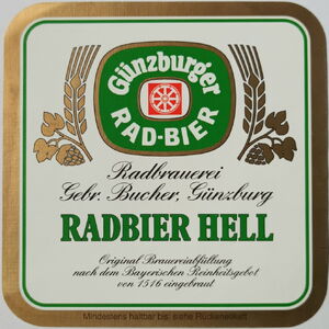 Drink Label: Radbier Hell (Radbrauerei Gebr.Bucher GmbH & Co. KG ...