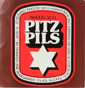 Drink Label: Pitz Pils (B.V. Drankenunie Bodegraven, NetherlandsCol:NL ...