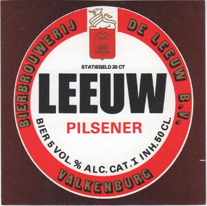 Drink Label: Leeuw Pilsener (De Leeuw, NetherlandsCol:NL-BEER-034468
