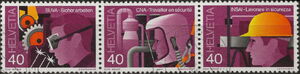 Stamp: Safety at Work (Switzerland(Safety at Work) Mi:CH 1134-1136,Sn ...